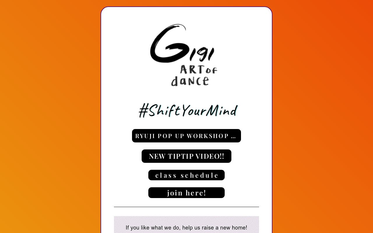 Gigi Art of Dance quick links!